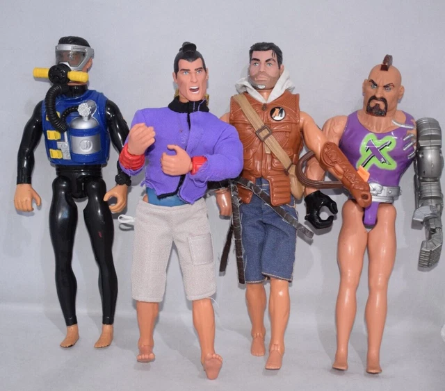 4X ACTION MAN Scuba Diver Samurai Ninja Kick And Limb Doctor X 1998 ...
