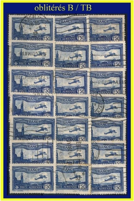 21 EX. PA N° 6 : Avion Survolant Marseille 1931 - Tous Oblitérés B / Tb ...