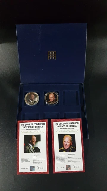 WESTMINSTER PRINCE PHILIP 70 Years of Service Commemorative Coins with ...