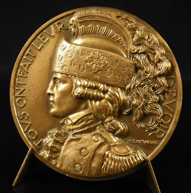 MEDAILLE C1940 DRAGONS soldat cavalier militaire Delamarre military ...