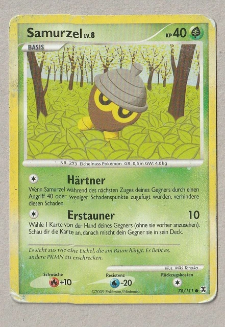 POKEMON TRADING CARD Game Samurzel 78/111 deutsche Karte (376) £0.88 ...