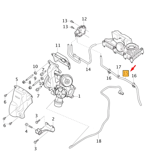 NEW VOLVO XC40 Compressor Exhaust Hose 32208965 Original £97.72 ...