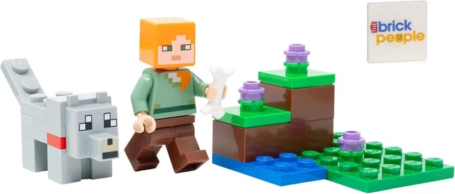 LEGO MINECRAFT MINI Set: Alex Minifigure with Wolf and Bone £6.93 ...