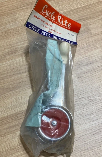 NOS VINTAGE RED Suntour Cycle Rite Banana Seat Muscle Bike 3-Speed Stick Shifter $150.00 ...