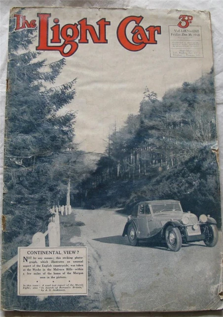 THE LIGHT CAR Magazine 16 Dec 1938 Morris Eight tested Sumner JAP £19. ...