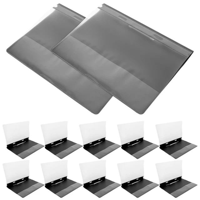 12 PCS TRANSPARENT Folder Office File A4 Report Binder Clear Document ...