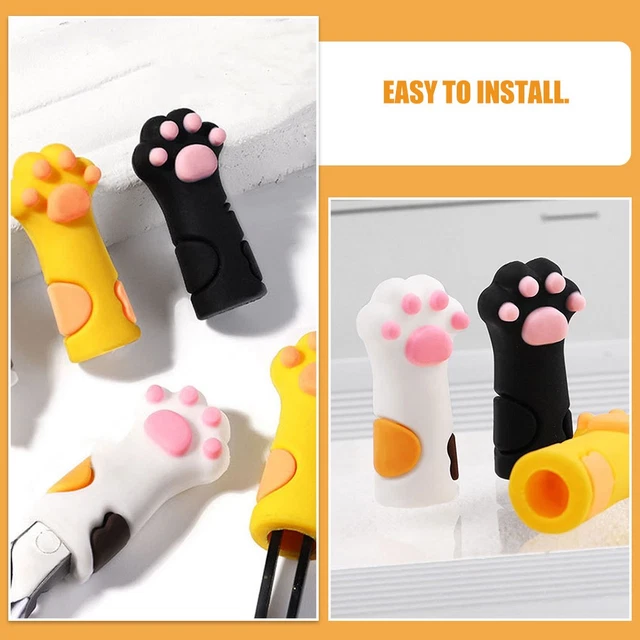 12PCS SILICONE CUTICLE Nipper Cover Cartoon Cuticle Scissors Protective ...