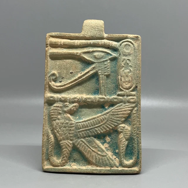 BEAUTIFUL ANCIENT EGYPTIAN Relief Showing Winged Uraeus and Wadjet 1285 ...