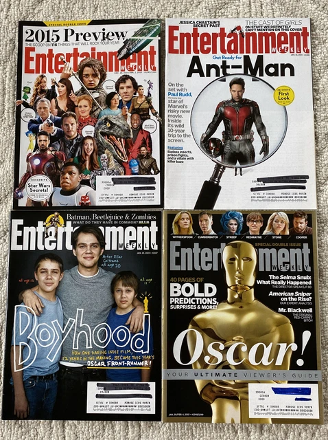 EW ENTERTAINMENT WEEKLY Magazine 2015 Lot of 4 issues Celebrity Movies ...