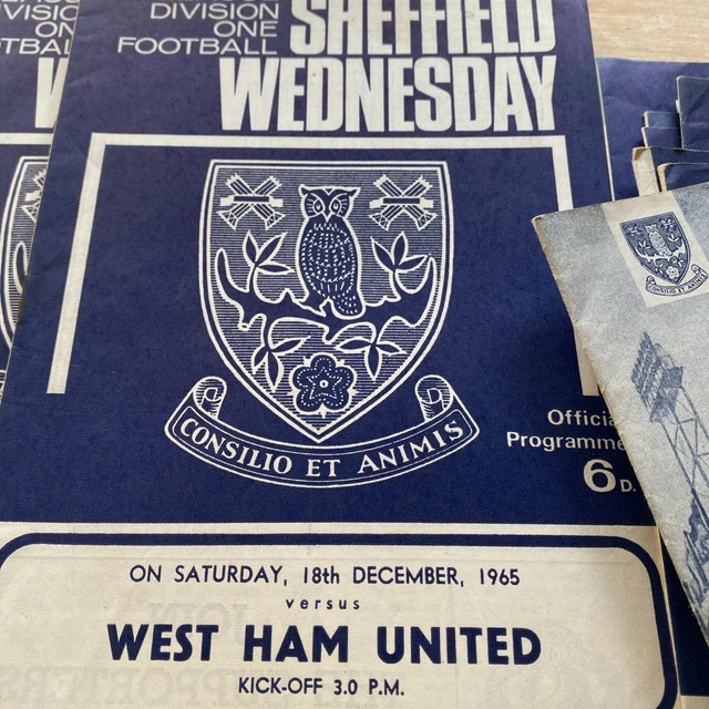 SHEFFIELD WEDNESDAY 1965/66 20 X Home Programmes & Handbook 1 Missing ...