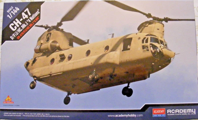 ACADEMY 1/144 SCALE CH-47 Heavy Lift Transport Helicopter 4 Nations kit ...
