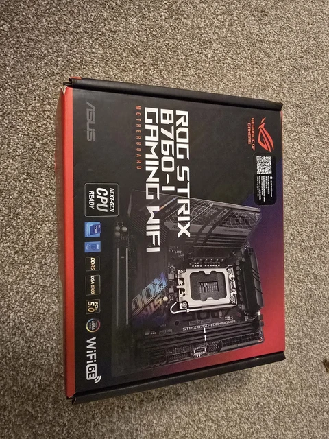 ASUS ROG STRIX B760-I Mini-ITX Gaming Motherboard LGA1700 DDR5 PCIe 5.0 WiFi 6E £148.00 ...
