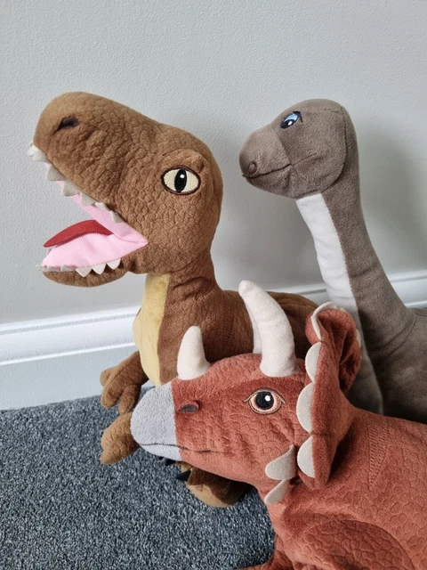 IKEA DINOSAUR PLUSH Jattelik Brontosaurus T Rex Triceratops Bundle Soft ...