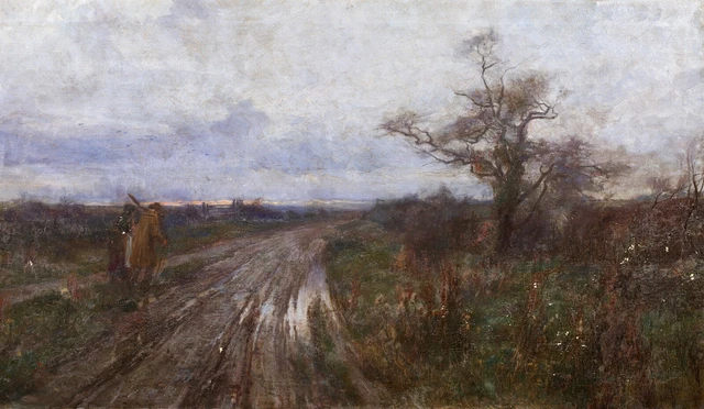 WILLIAM GILBERT FOSTER (1855-1906) Giant Signed English Oil - Heading ...