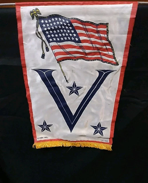 VINTAGE WWII WORLD War 2 Victory Flag / Banner 3 Stars (1941) $180.51 ...