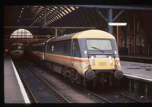 35MM SLIDE BR British Rail Electric Loco Class 89 89001 king cross 1188 ...