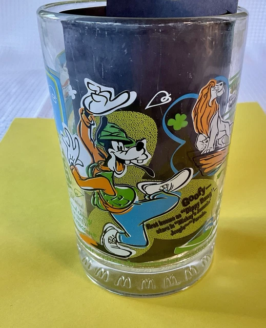 WALT DISNEY GOOFY Glass Tumbler Simba Jungle Book World 100 Years of ...