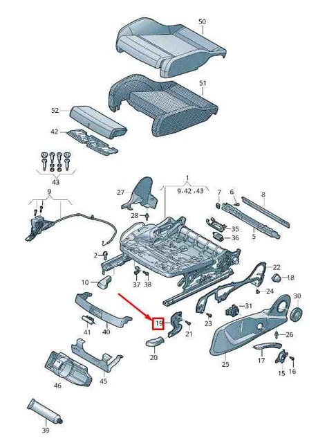 AUDI Q5 FY Hebel zur Einstellung des Neigungswinkels des Sitzes vorne ...
