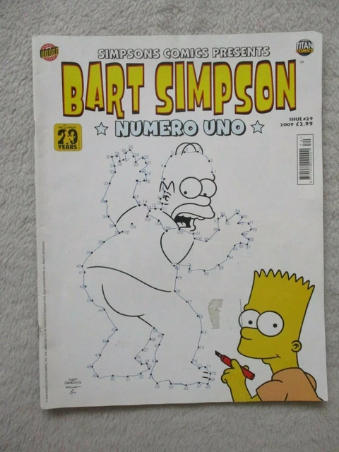 SIMPSONS COMICS PRESENTS Bart Simpson Numero Uno. No.29 2009 Bongo Comics Uk EUR 7,00 - PicClick IT