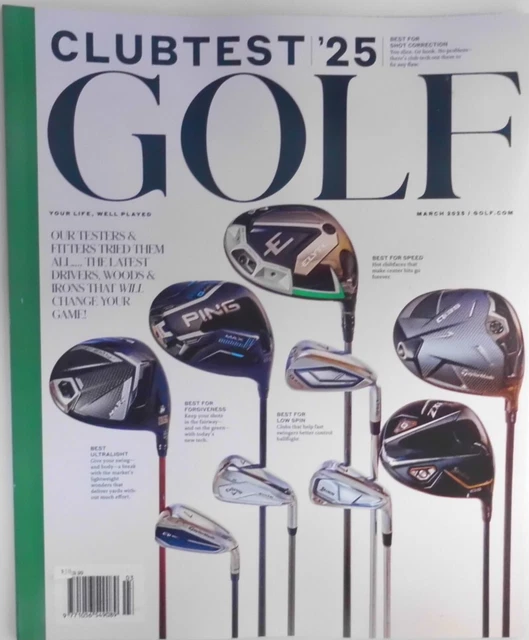 GOLF MAGAZINE USA March 2025 Club Test 2025: Drivers Woods & Irons ...