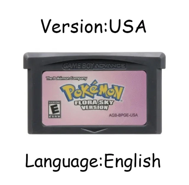 POKÉMON FOR GAME Boy Advance Language English USA. version FLORA SKY ...