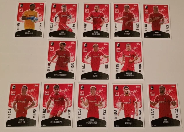 MATCH ATTAX Bundesliga 2024/2025 Alle 13 Basiskarten SC Freiburg EUR 1 ...