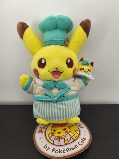 PELUCHE POKEMON PIKACHU Pokemon Café Tenue Verte EUR 49,90 - PicClick FR