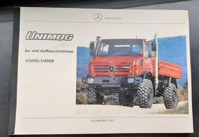 UNIMOG U3000 - U40000 - Original Mercedes Benz - An - und Aufbaurichtlinien EUR 11,00 - PicClick DE