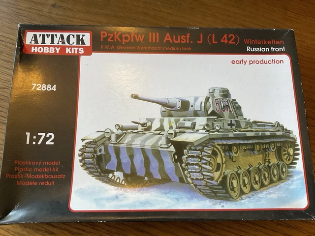 ATTACK HOBBY KITS Pz. Kpfw. III Ausf. J (L42) Tank 1/72 £21.52 ...
