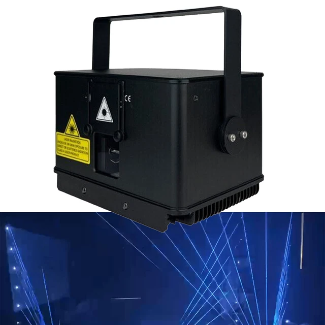 FULL COLOR ANIMATION Laser Projector DJ Light ILDA Stage Laser Beam ...