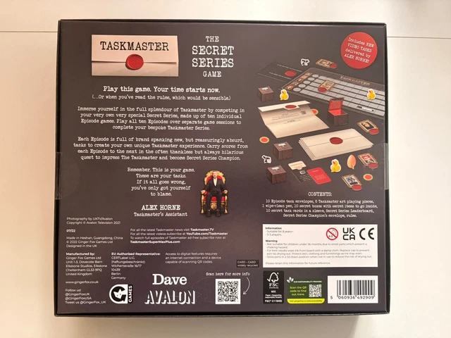 OFFICIAL TASKMASTER SECRET Series Special Edition Fun 2022 Game New ...