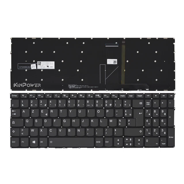 CLAVIER AZERTY FRANÇAIS Pour Lenovo Ideapad 3-15ADA05 Rétroéclairage ...