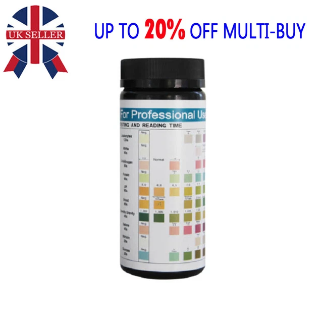 100 STRIPS URS-10T Urinalysis Reagent Strips 10 Parameters Urine Test ...