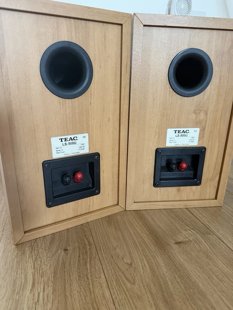 TEAC LS-500U PAIR of Speakers 110W Max Power Denmark Wooden Hifi Audio ...