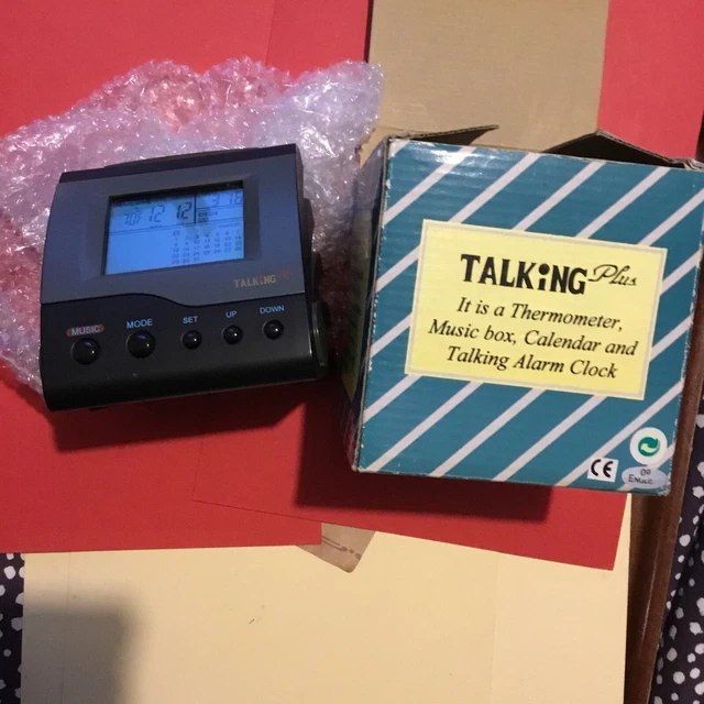 RARE VINTAGE TALKING Plus Clock Thermometer with Calendar Boxed..New ...