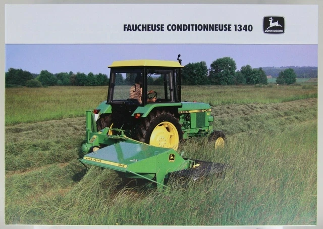 PROSPECTUS BROCHURE FAUCHEUSE conditionneuse 1340 John Deere tracteur tractor EUR 15,99 ...
