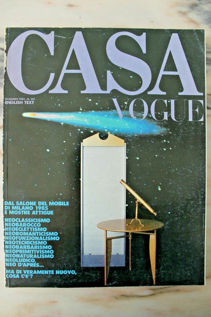 RIVISTA INTERIOR DESIGN Architettura Casa Vogue 1985 Salone Milano ...