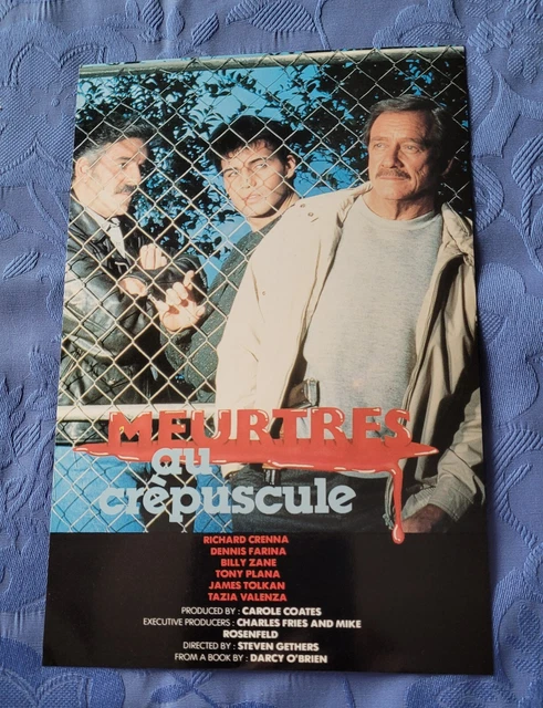 ANCIEN POSTER CINEMA 30,5x20 " MEURTRES AU CREPUSCULE " FILM DE 1989 ...