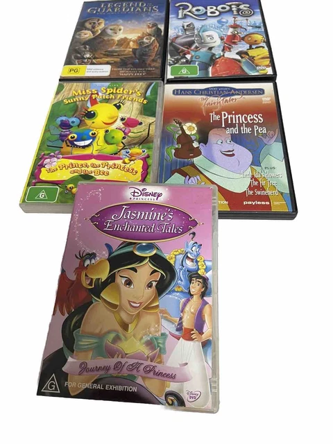 5 X DVD Legend Guardians Robots Miss Spider’s Sunny Patch Princess ...
