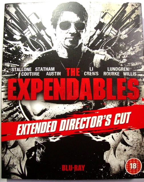 THE EXPENDABLES EXTENDED Cut Blu-Ray STALLONE Statham LUNDGREN Region B ...