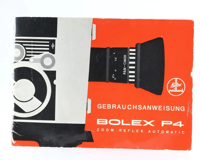 MODE D'EMPLOI BOLEX P4 Zoom Reflex Automatique Mode D 'em Ploi EUR 29 ...