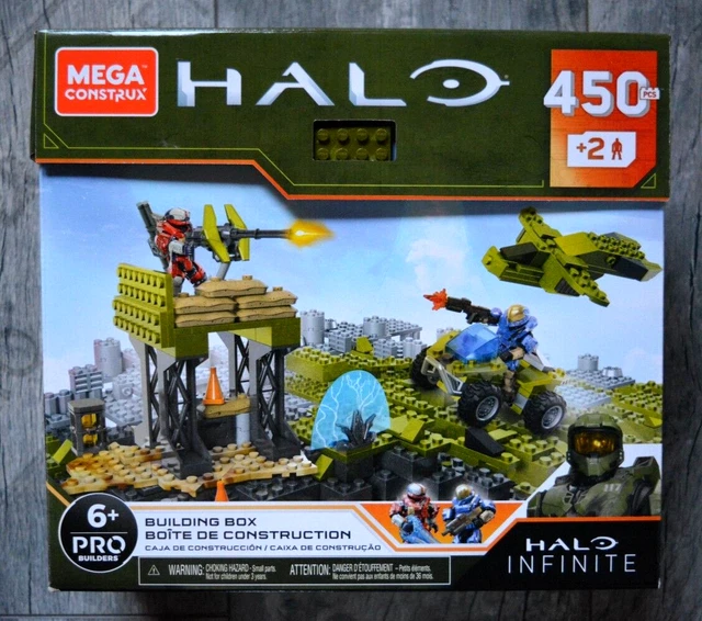 MEGA CONSTRUX PRO Builders HALO Infinite Building Box 450pcs+2 Figures ...