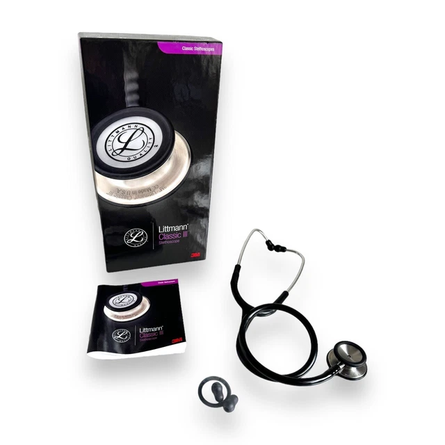 3M LITTMANN CLASSIC II SE Stethoscope Black Boxed & Spare Earpiece (in ...