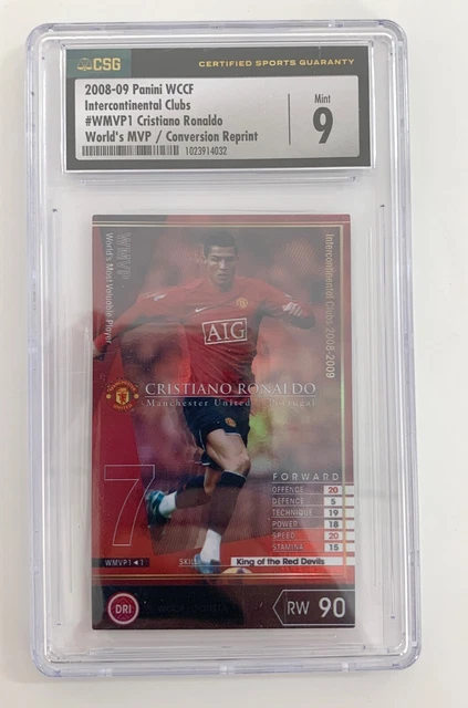 2008 PANINI WCCF International Clubs Cristiano Ronaldo MVP Refractor SP CSG 9 NM EUR 30,69 ...