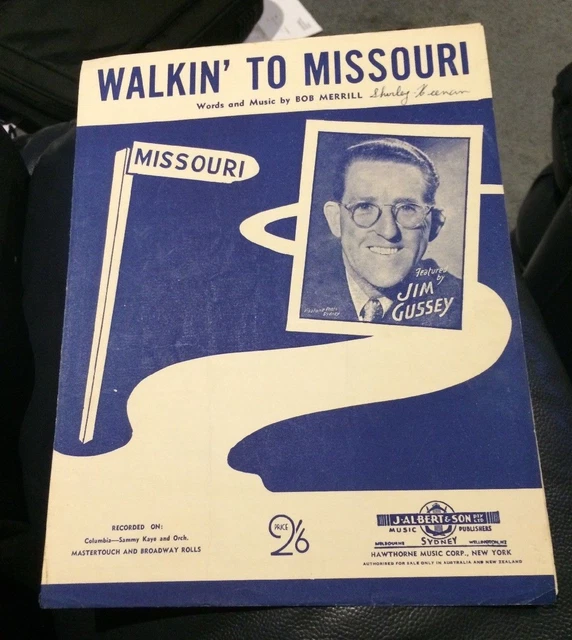1952 SHEET MUSIC "Wakin' to Missourit" by Bob Merrill featured by Jim ...