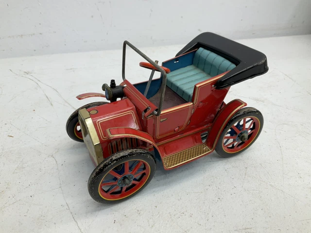 VINTAGE MODERN TOYS Lever Action Toy Car Japan Pat No 27579 Red Works ...