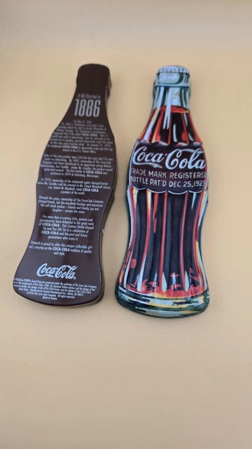 2 VINTAGE COCA-COLA Soda Pop Tin Container 7" & 10" £8.10 - PicClick UK