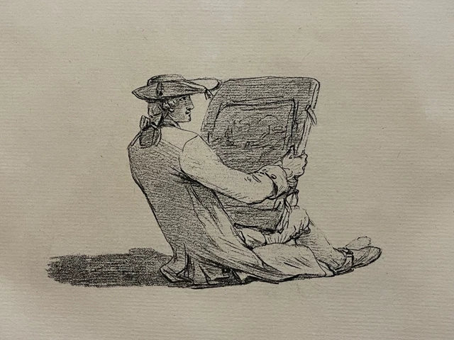 NICOLAS OZANNE DRAWING by Pierre Ozanne fac similar on yard 1891 ...