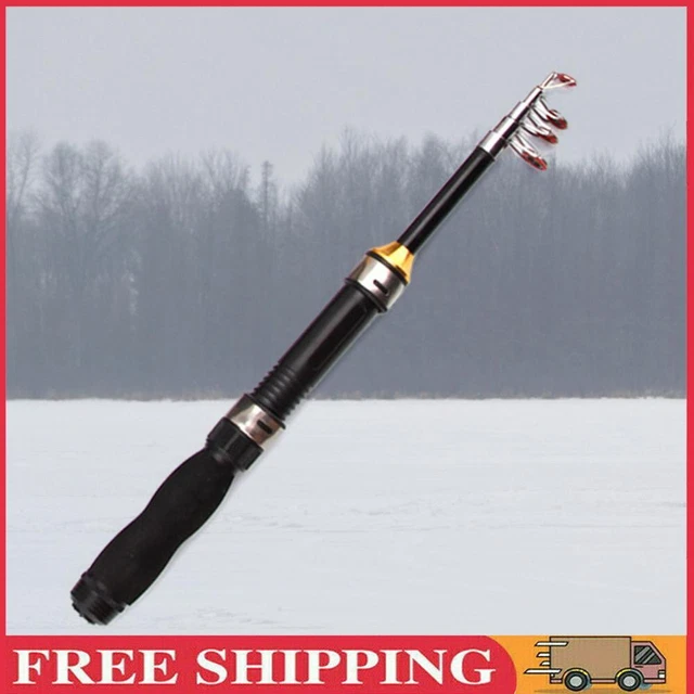 FRP TELESCOPIC POLE Ultra Short Hard Mini Ice Fishing Spinning Rod ...