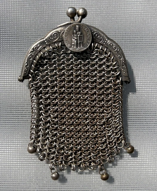 BOURSE AUMONIÈRE ANCIENNE en Argent 19e Notre Dame d' orcival EUR 50,00 ...